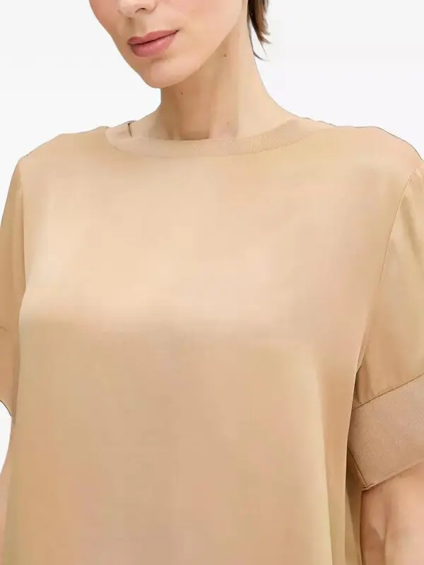Sisley Short-sleeve Satin Top