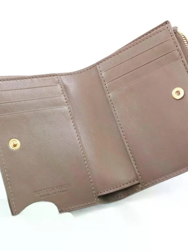 Bottega Veneta 2020s Intrecciato Bi-fold Wallet - Grey