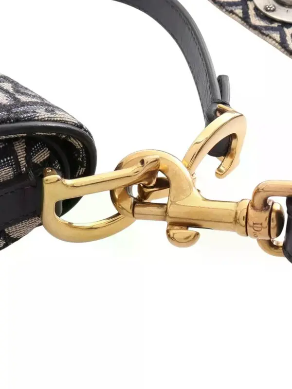 Dior 2000-2026 Mini Oblique Canvas Saddle Bag Satchel