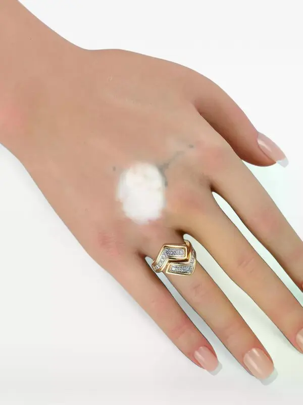 Van Cleef & Arpels Diamond Chevron Bypass Ring