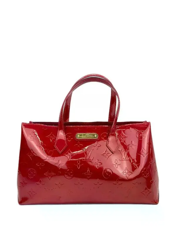 LOUIS VUITTON Monogram Vernis Wilshire Pm Handbag - Red