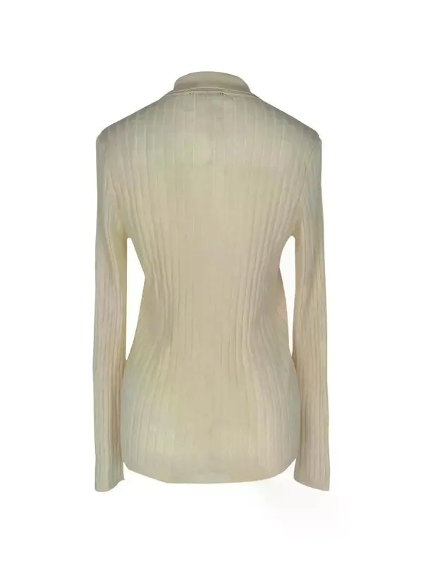 A.p.c. Ribbed-knit Long-sleeve Polo Shirt