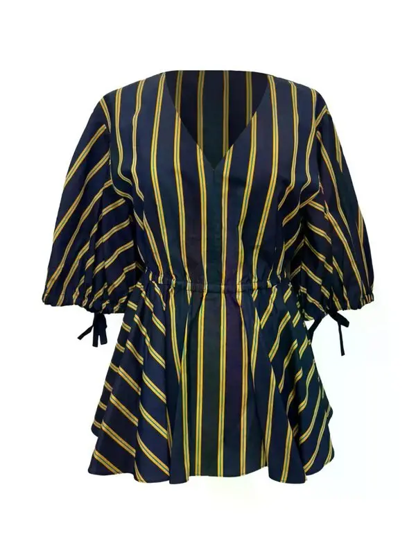 JASON WU Striped Peplum Top