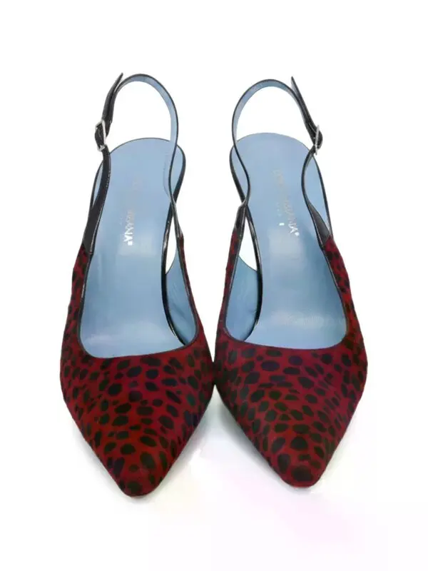 Dolce & Gabbana Leopard-print Slingback Pumps