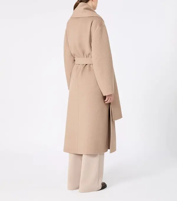 Max Mara Wool-cashmere Belted Wrap Coat