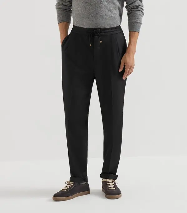 Brunello Cucinelli Virgin Wool Flannel Trousers