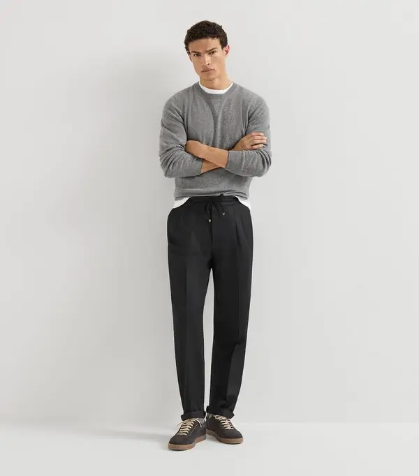 Brunello Cucinelli Virgin Wool Flannel Trousers