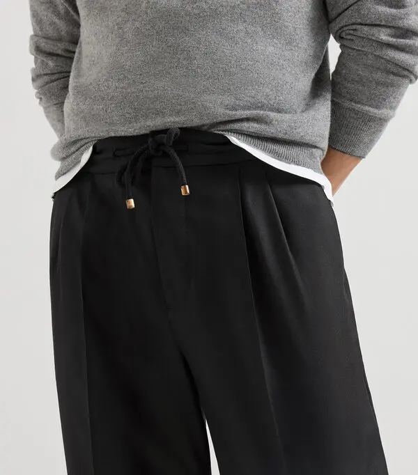 Brunello Cucinelli Virgin Wool Flannel Trousers