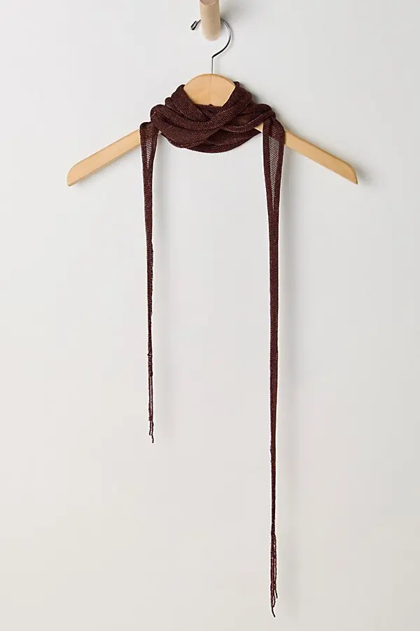 Free People Drippy Sequin Scarf At - Copper