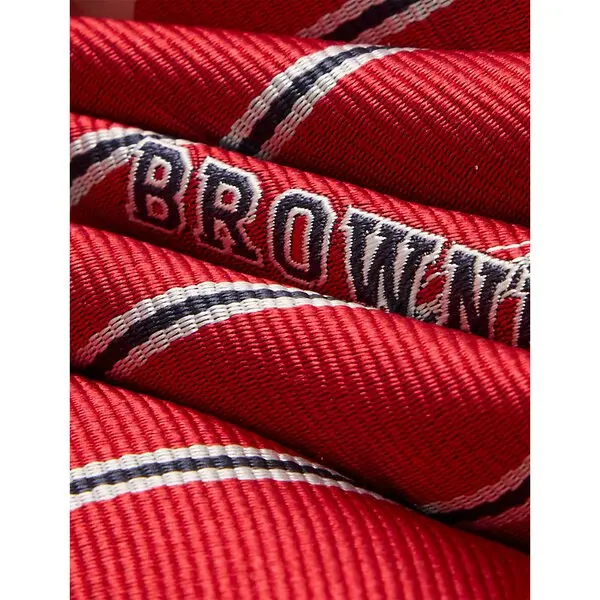 Thom Browne Jacquard Stripe Silk Tie - Red