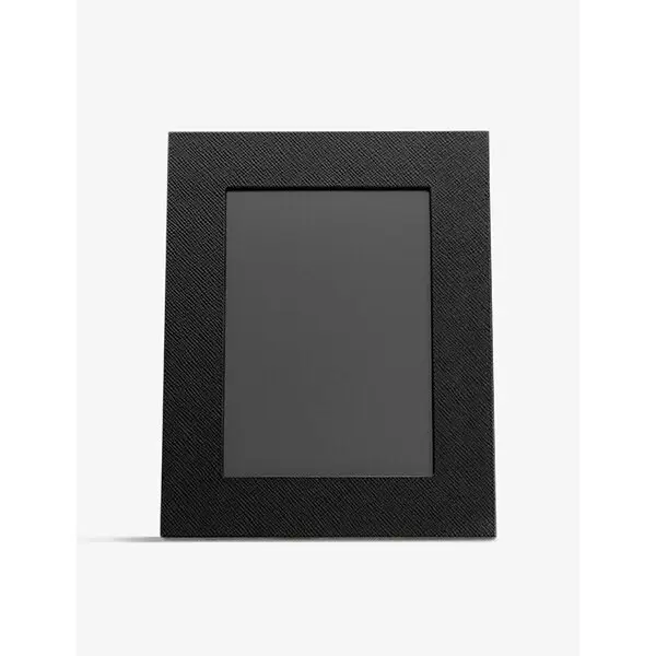 Smythson Panama Medium Leather Photo Frame 9.4' X 7.4
