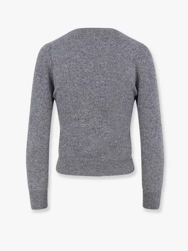 Miu Miu Wool Sweater With Logo Inlay