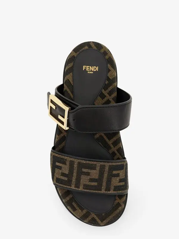 Fendi Ff Fabric Sandals