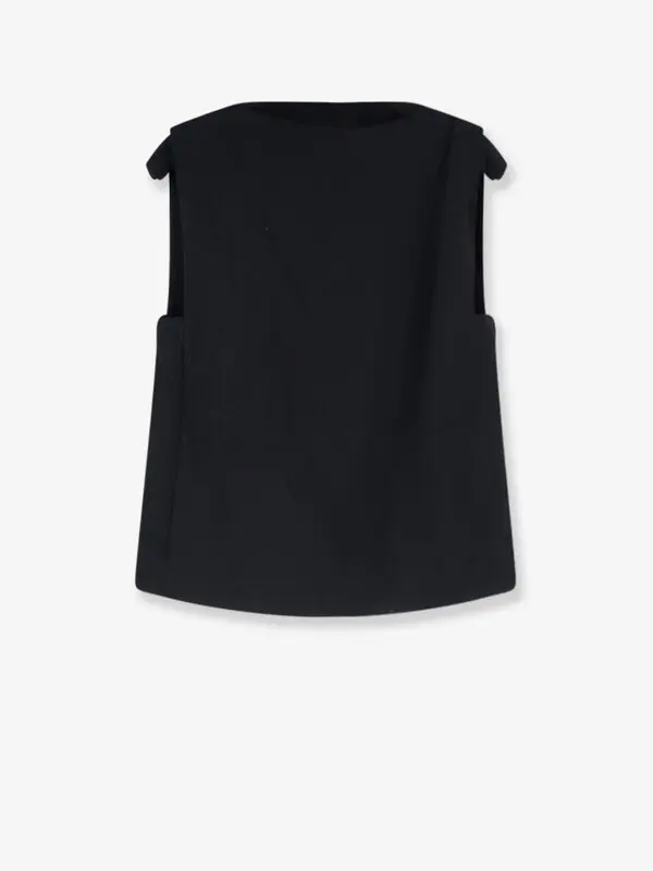 Vince Tank Top With Asymmetrical Drape - Black