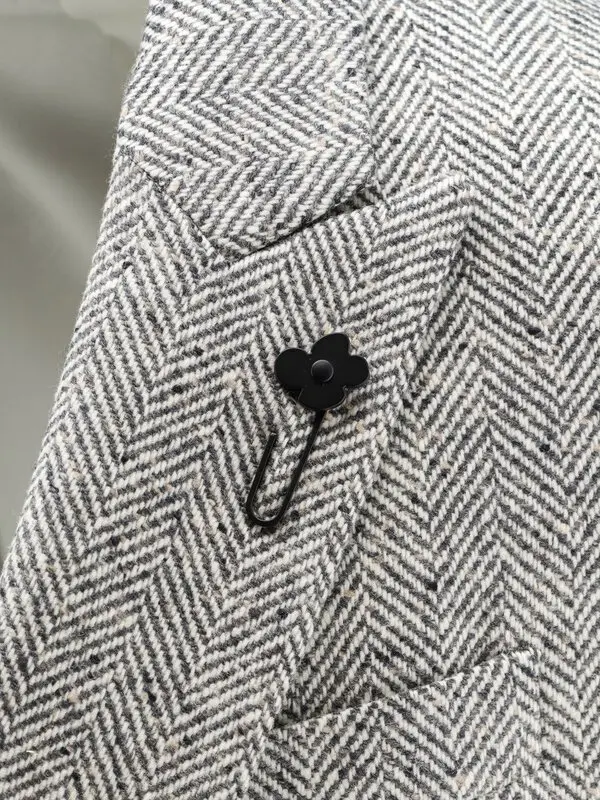 LARDINI Double-breasted Virgin Wool Coat
