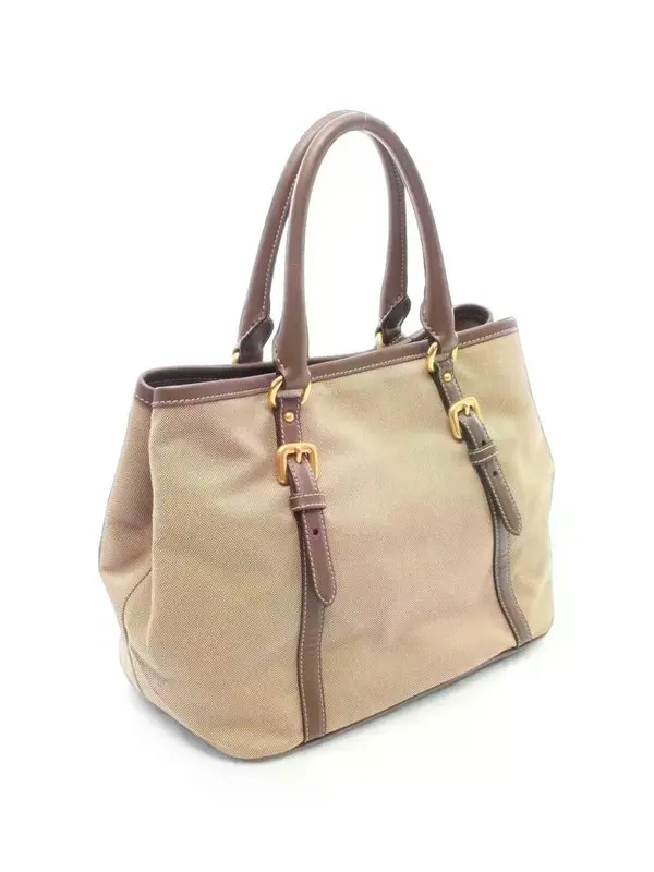 Prada 2000s Logo Jacquard Tote Bag