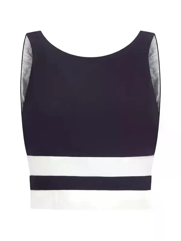 HOUSE OF GRAVITY Divine Striped Crop Top - Blue