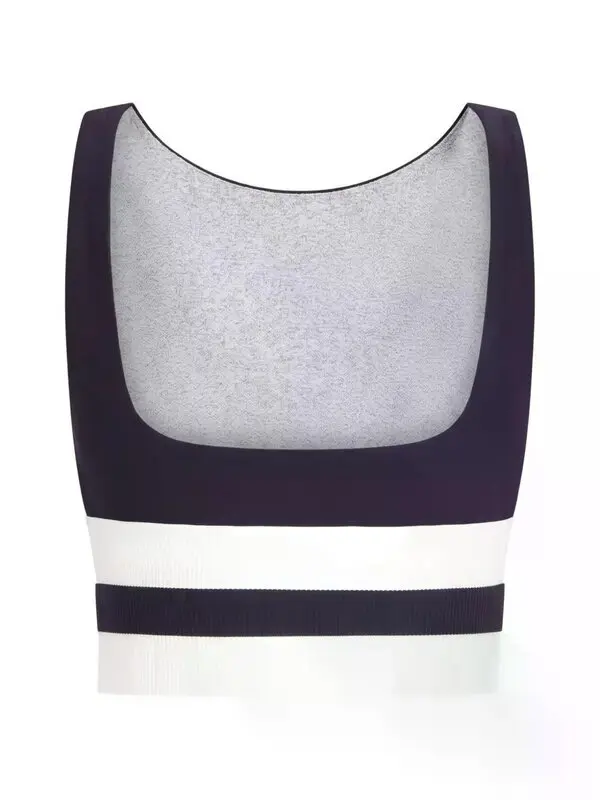 HOUSE OF GRAVITY Divine Striped Crop Top - Blue