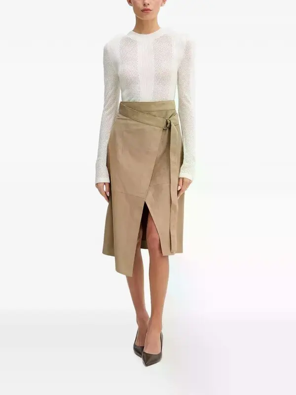 Sisley Open-knit Long-sleeve Top