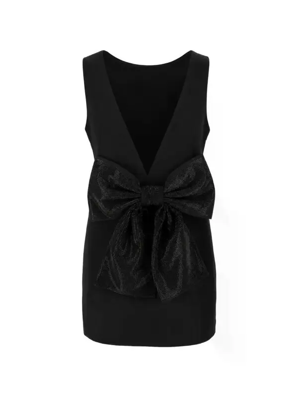 ELEH Bow-detail Open-back Mini Dress