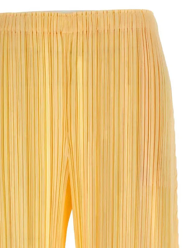 Issey Miyake Mellow Pleats Pleated Trousers - Yellow