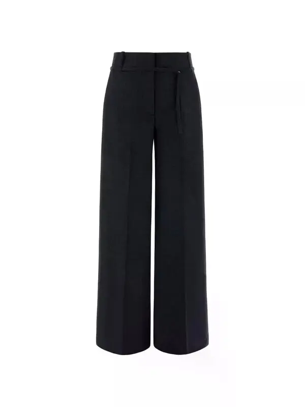 Paul & Shark Wool Twill Palazzo Pants - Black