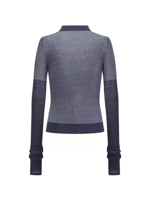 OUDE WAAG Metallic Ribbed-knit Cardigan