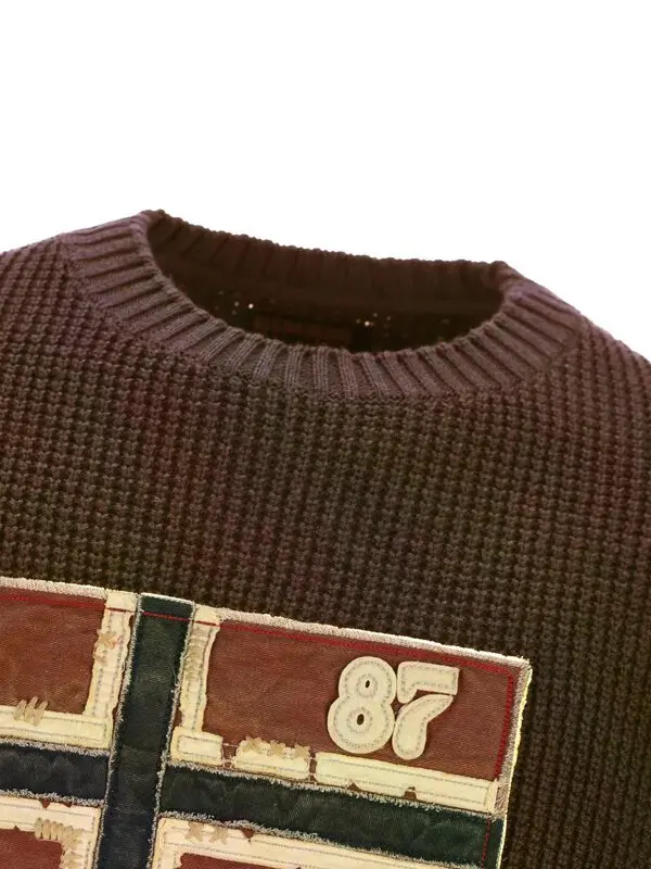 NAPAPIJRI Archive Logo-patch Waffle-knit Sweater