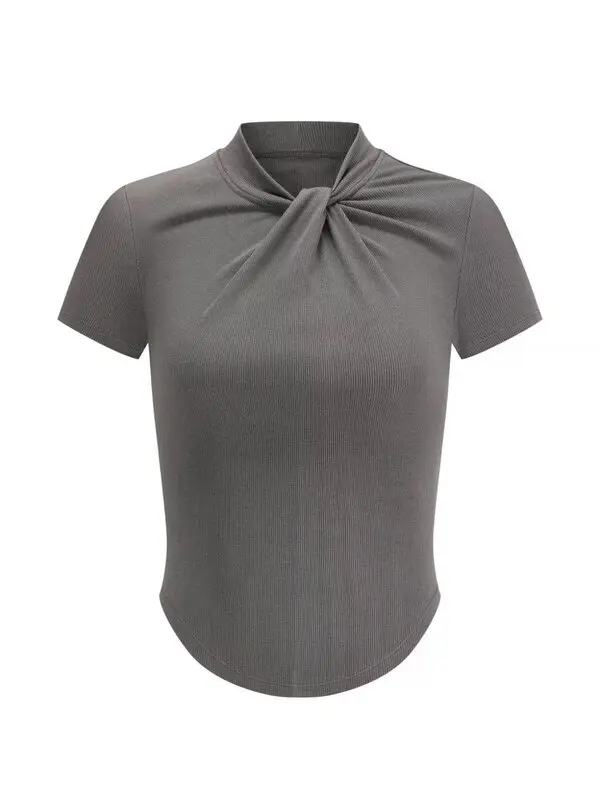OUDE WAAG Knotted Ribbed Top