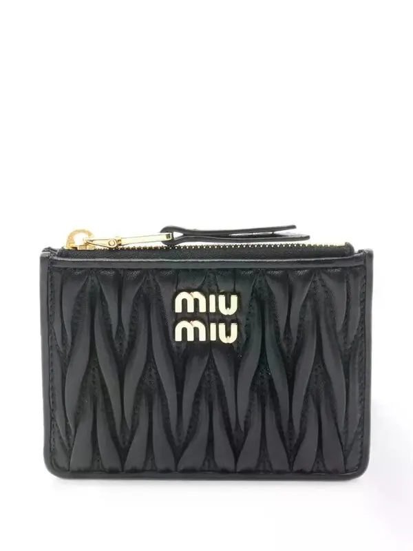 Miu Miu Matelassé Card Case - Black