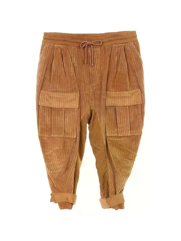 Dolce & Gabbana Corduroy Colour-block Cargo Pants - Brown
