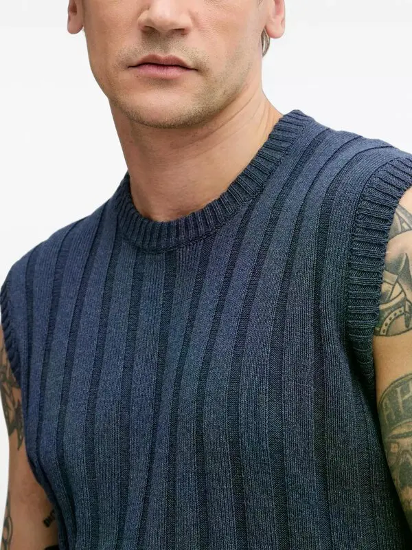 Sisley Ribbed-knit Sweater Vest