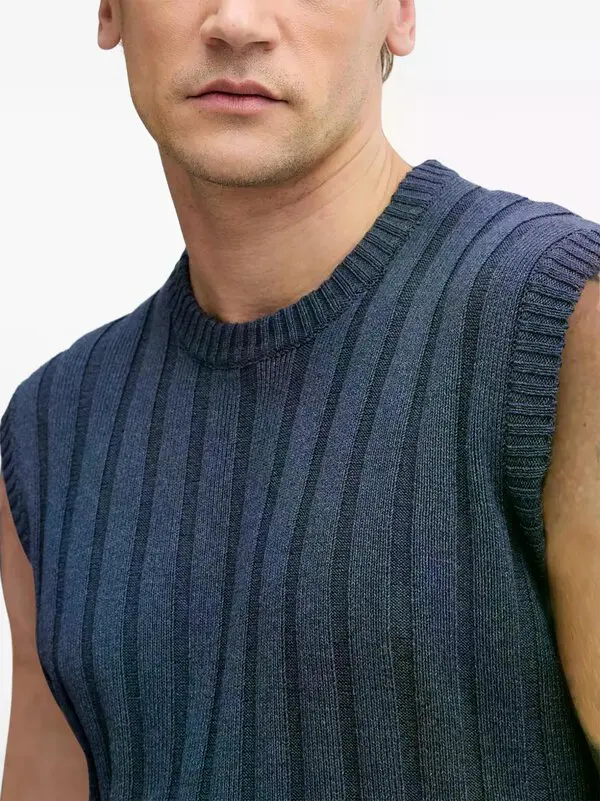 Sisley Ribbed-knit Sweater Vest