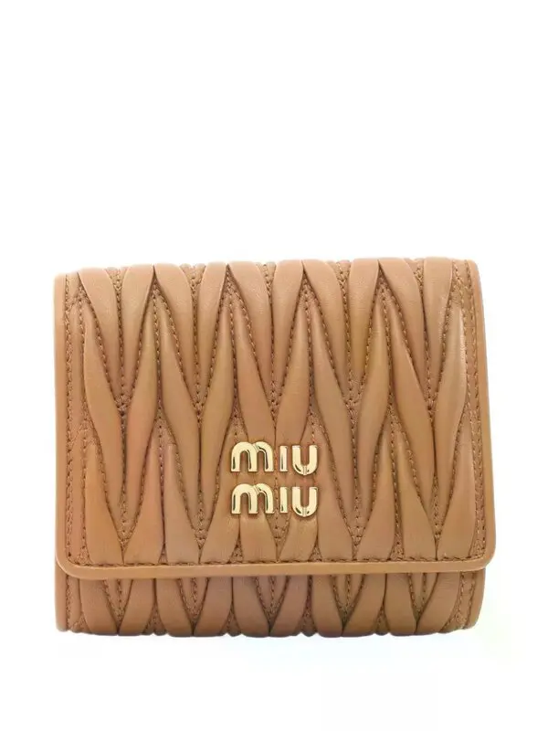 Miu Miu 2020s Matelassé Trifold Wallet