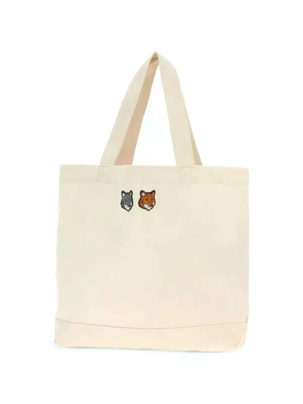 Maison Kitsuné Double Fox Head Tote Bag - Neutrals
