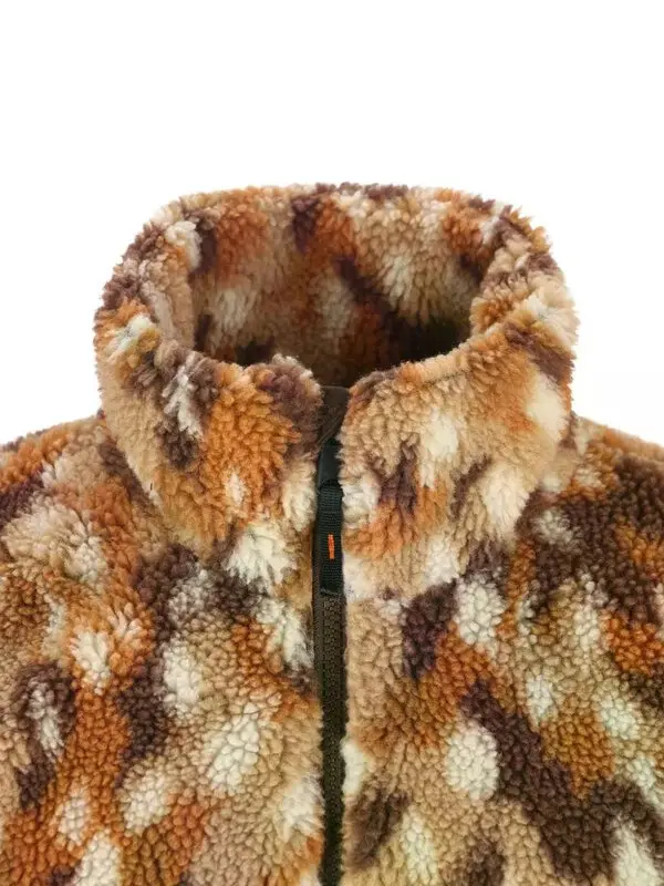 NAPAPIJRI Fleece-texture Zip-up Jacket - Brown