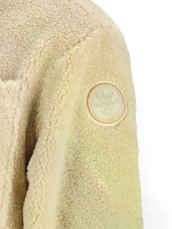 NAPAPIJRI Logo-embroidered Fleece Shirt Jacket