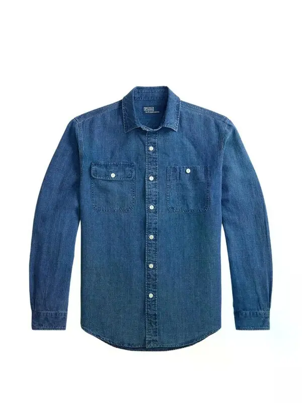 Polo Ralph Lauren Classic-fit Indigo Linen Workshirt - Blue