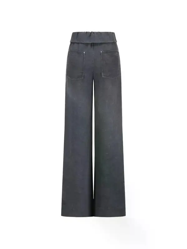 OUDE WAAG Washed Drawstring Wide-leg Trousers