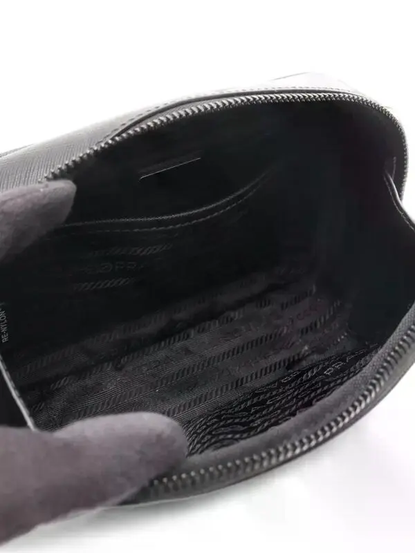 Prada 2020s Brick Saffiano Leather Shoulder Bag