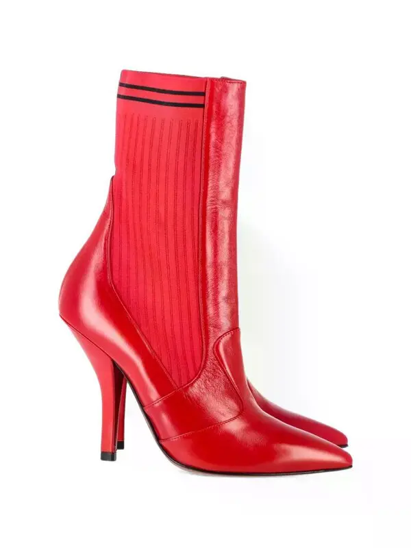 Fendi Rockoko Stretch-knit Ankle Boots