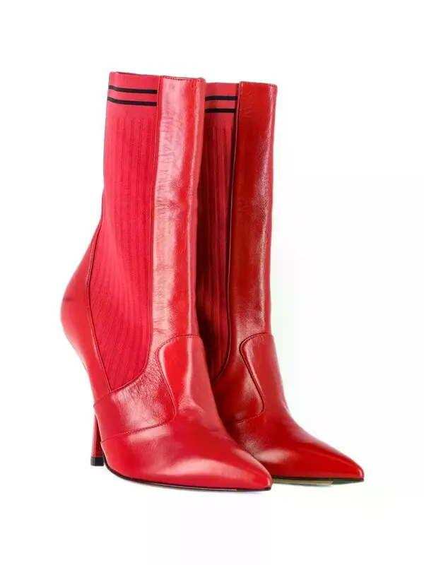 Fendi Rockoko Stretch-knit Ankle Boots