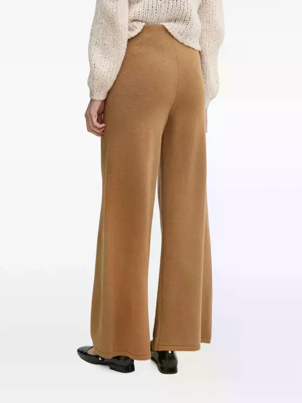 Sisley Fine-knit Wide-leg Trousers