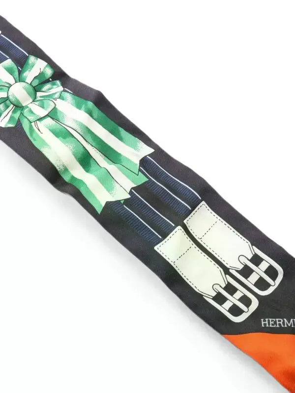 Hermès 2010s Jumping Twilly Ribbon Scarf