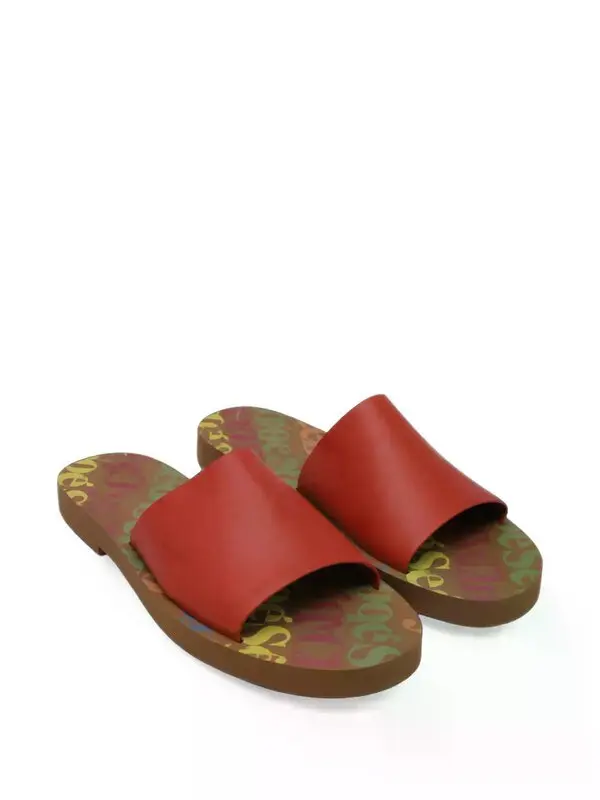 See By Chloé Essie Leather Slide Sandals