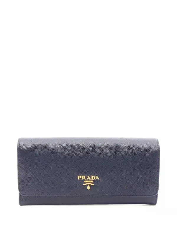Prada 2010s Saffiano Bi-fold Long Wallet