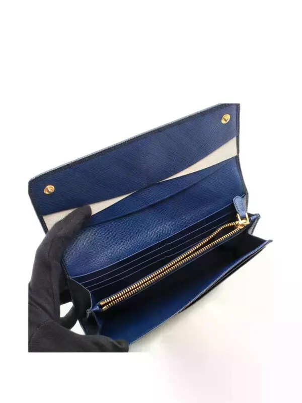 Prada 2010s Saffiano Bi-fold Long Wallet