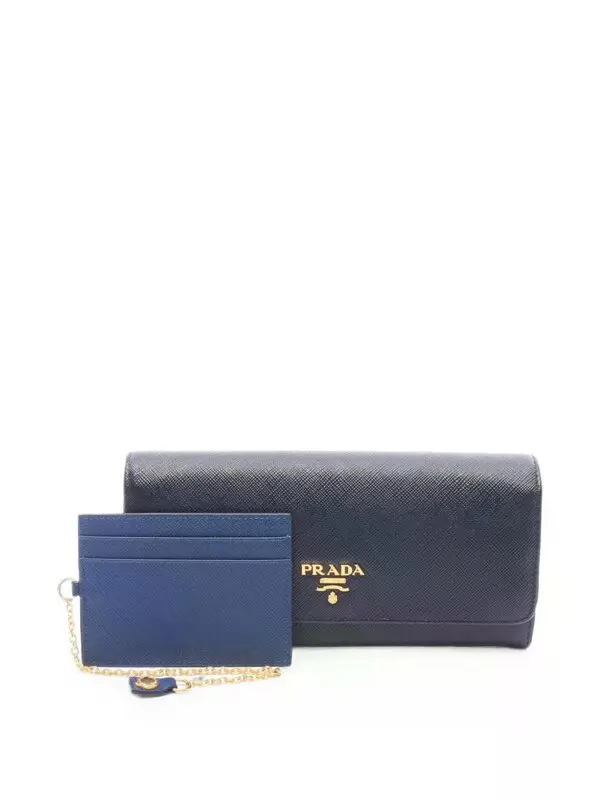 Prada 2010s Saffiano Bi-fold Long Wallet