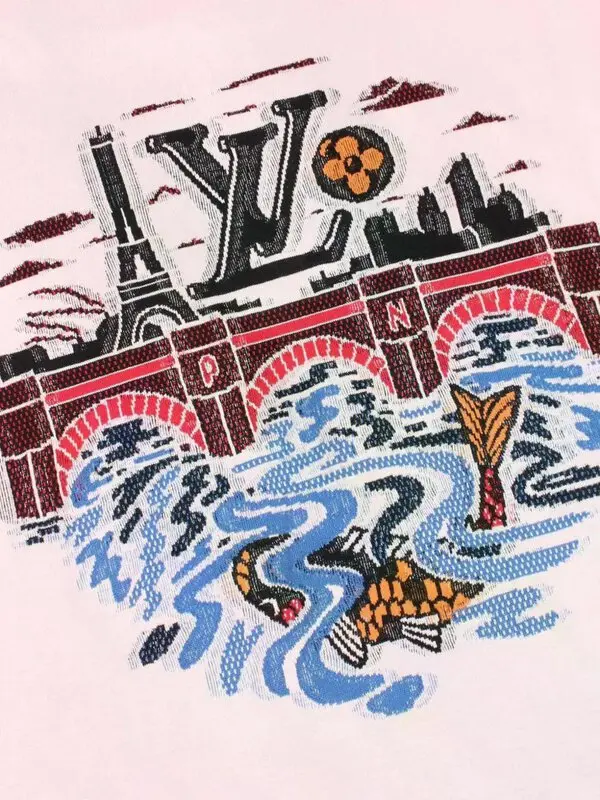 LOUIS VUITTON 2010s Intarsia Graphic T-shirt