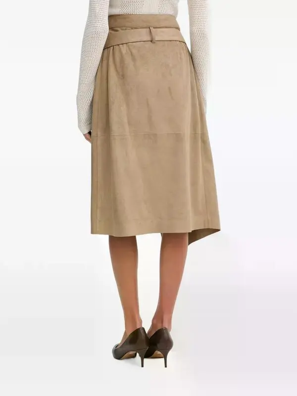Sisley Belted Asymmetric Midi Skirt